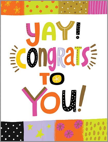 Congratulations Greeting Card - Congrats Patterns – Littles